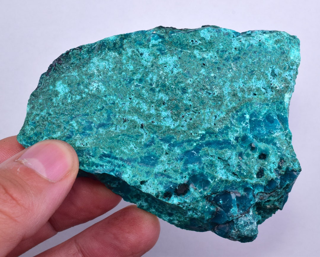 8.2cms BLUE MALACHITE BOTRYOIDAL Peru Translucent New Find Stalactite ...