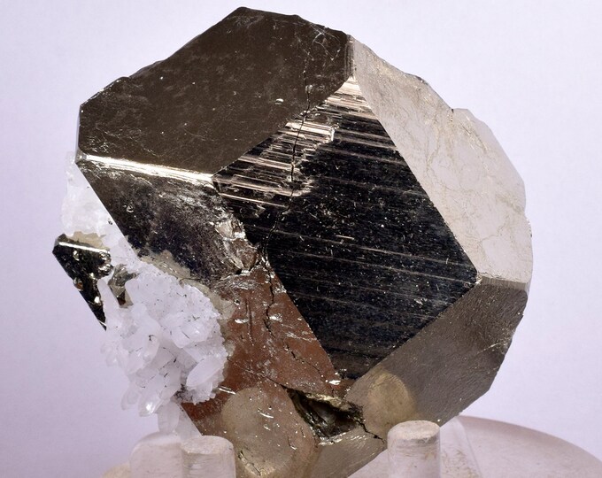 6.5cms PYRITE QUARTZ PERU Shiny Crystals Mineral Specimen Peru ...