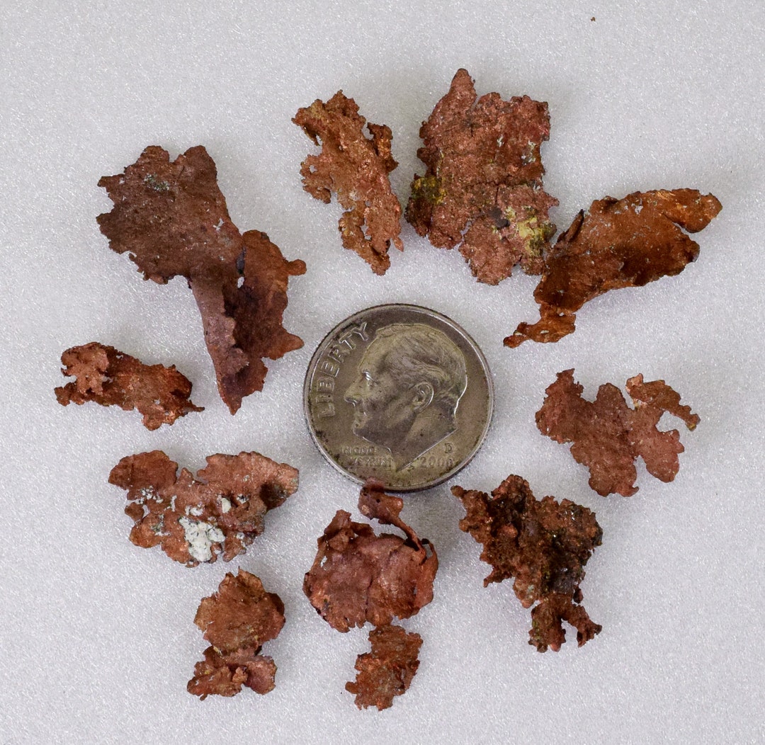 Lot 11 NATIVE COPPER PERU Crystal Iron New Find Some Fine Iridescent ...