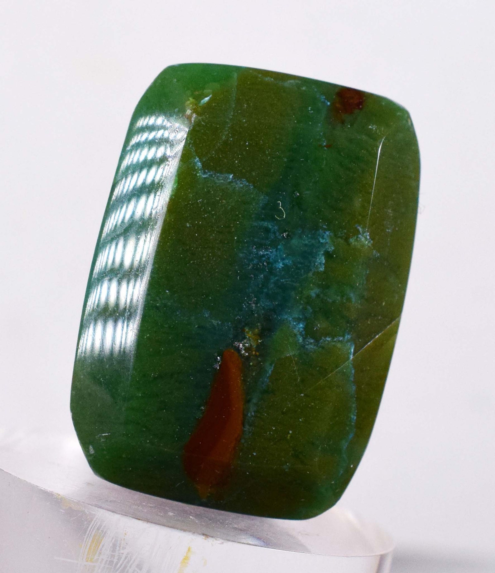 28.5cts GEM SILICA CHRYSOCOLLA Emeraldine Chalcedony Facet - Etsy