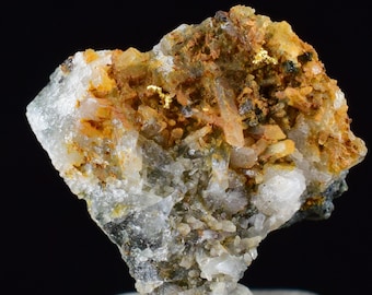 0.9cms NATIVE GOLD Pyrite QUARTZ of the Incas Thumbnail Aesthetic Wire ...