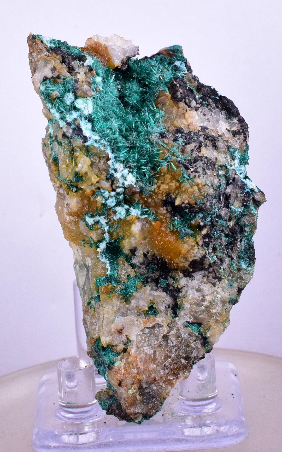 7cms GEM BROCHANTITE MICRO Crystals Linarite Inca De Oro Chile ...