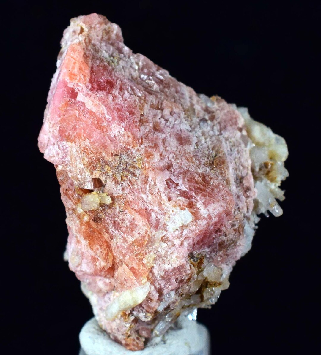 3cms RHODOCHROSITE RHOMBOHEDRAL QUARTZ Peru Crystals Pasto Bueno ...