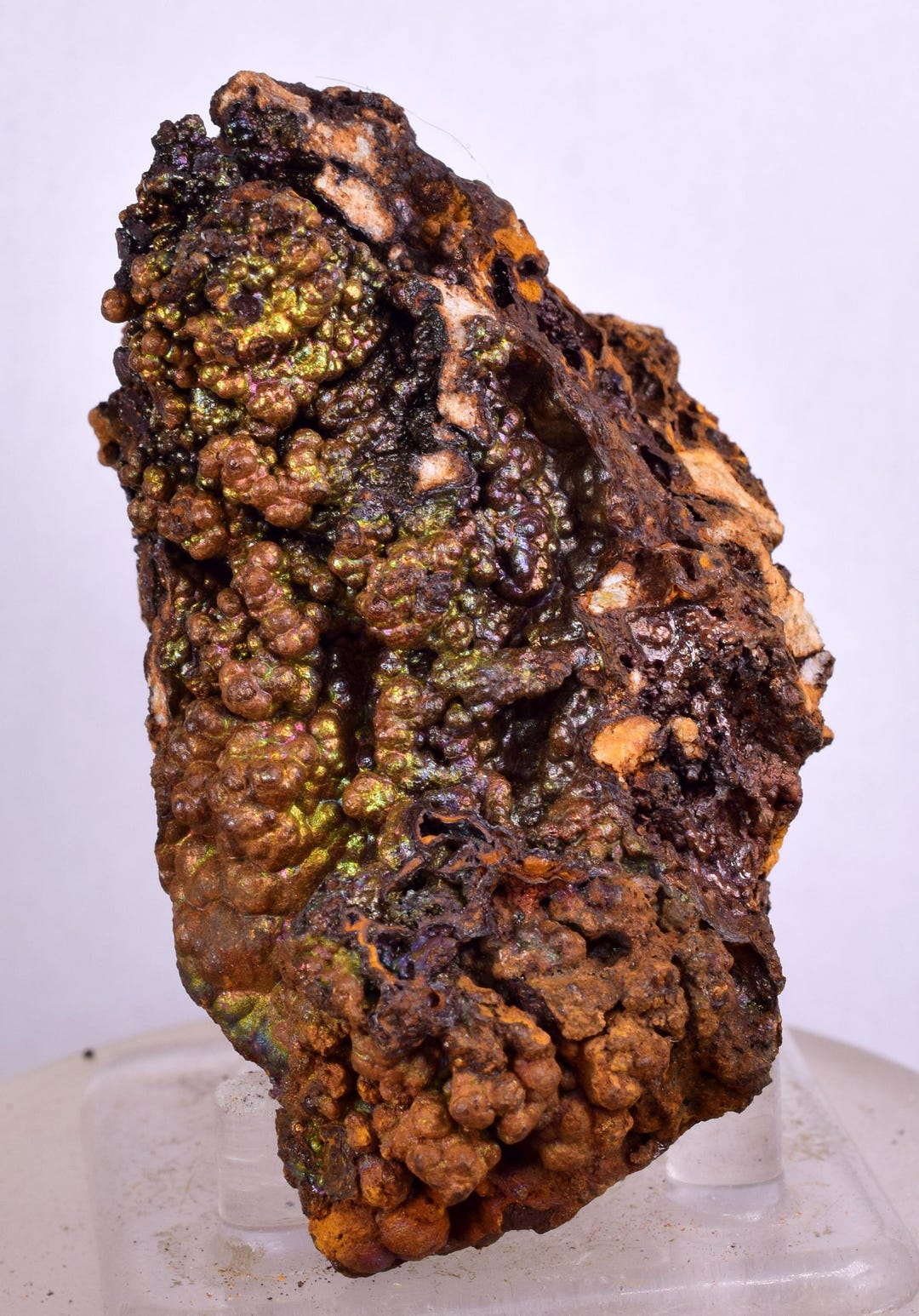 7.4cms GOETHITE BOTRYOIDAL IRIDESCENT Crystals Peru Iron New Find ...