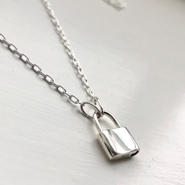 Padlock Necklace - Etsy
