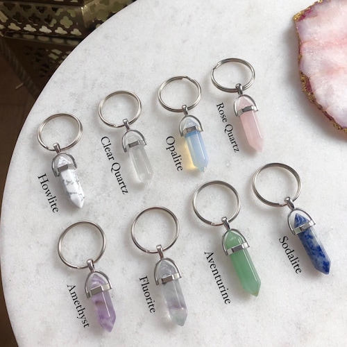 Crystal Keyring Gemstone Keychain Gift for Her and Him Tree - Etsy
