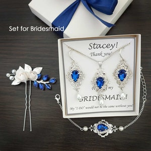Blue Bridal Hair Comb Something Blue Hair Comb Sapphire Blue Crystal ...
