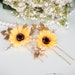 Sunflower Bridal Headpiece Sunflower Hair Pins Sunflower Hair - Etsy