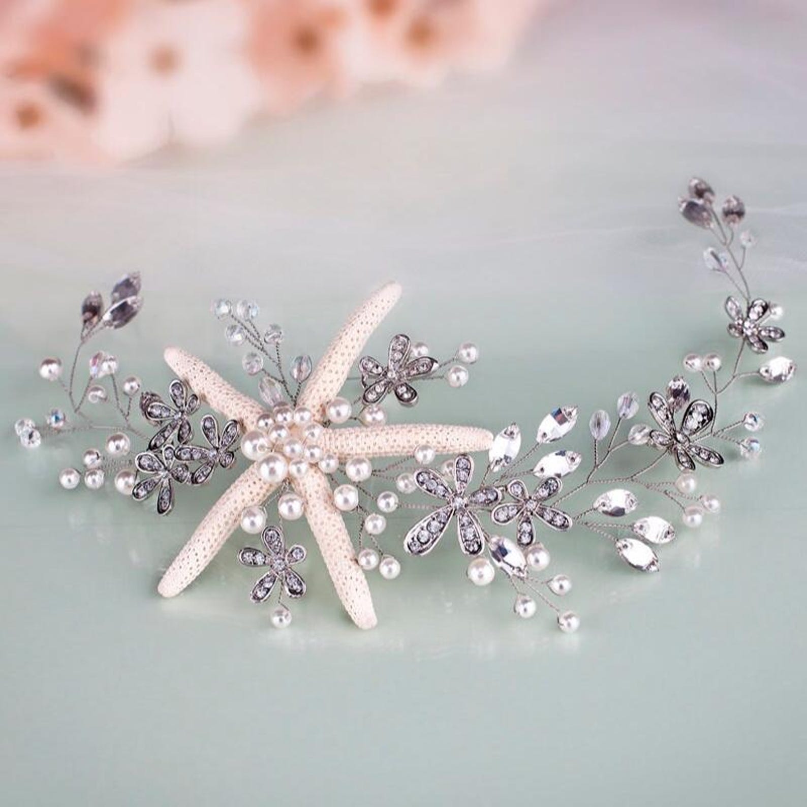 Starfish Headpiece Beach Wedding Hair Accessories Starfish Crown Beach ...