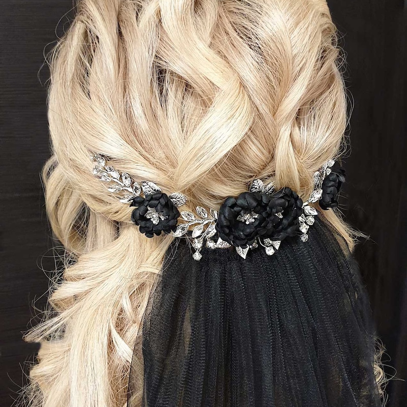 Black Hair Flower - Etsy