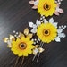 Sunflower Bridal Headpiece Sunflower Hair Pins Sunflower Hair - Etsy