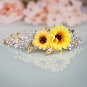Sunflower Bridal Headpiece Sunflower Hair Comb Sunflower Headband ...
