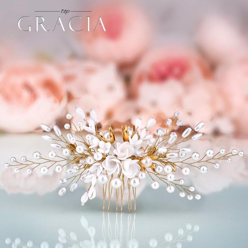 Bridal Hair Comb Wedding Comb Bridal Comb Pearl Hair Comb Wedding Hair ...