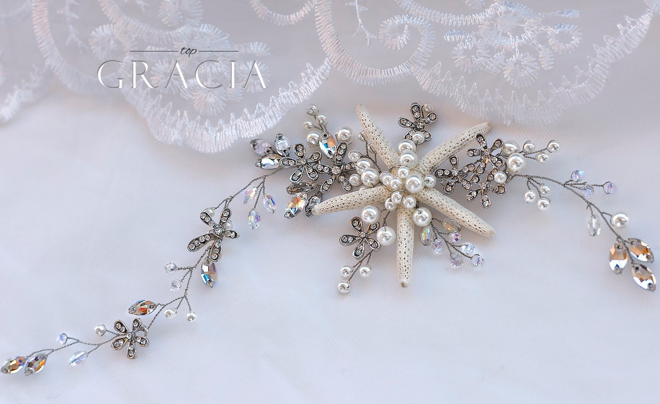 Starfish Headpiece Beach Wedding Hair Accessories Starfish Crown Beach ...