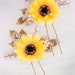 Sunflower Bridal Headpiece Sunflower Hair Pins Sunflower Hair - Etsy