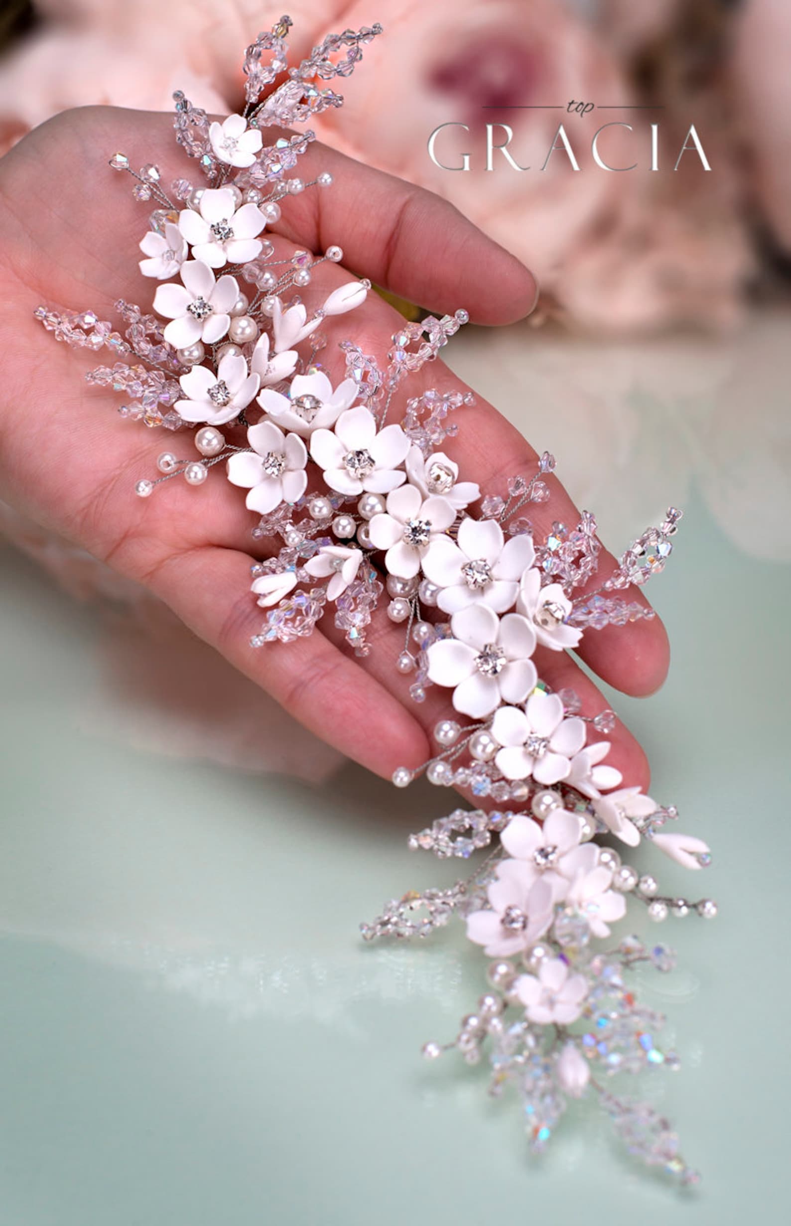 Wedding Veil Comb Pearl Hair Comb Hair Vine Wedding Veil and Headpiece ...