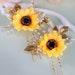 Sunflower Bridal Headpiece Sunflower Hair Pins Sunflower Hair - Etsy