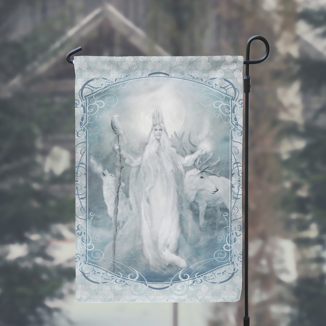 Winter Goddess Cailleach Garden Yard Flag Sign Banner Fantasy Art ...