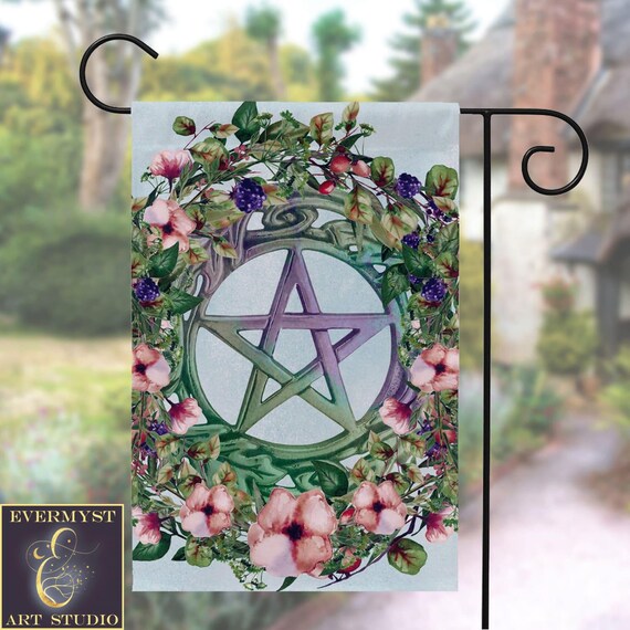Wiccan Pentacle Flag