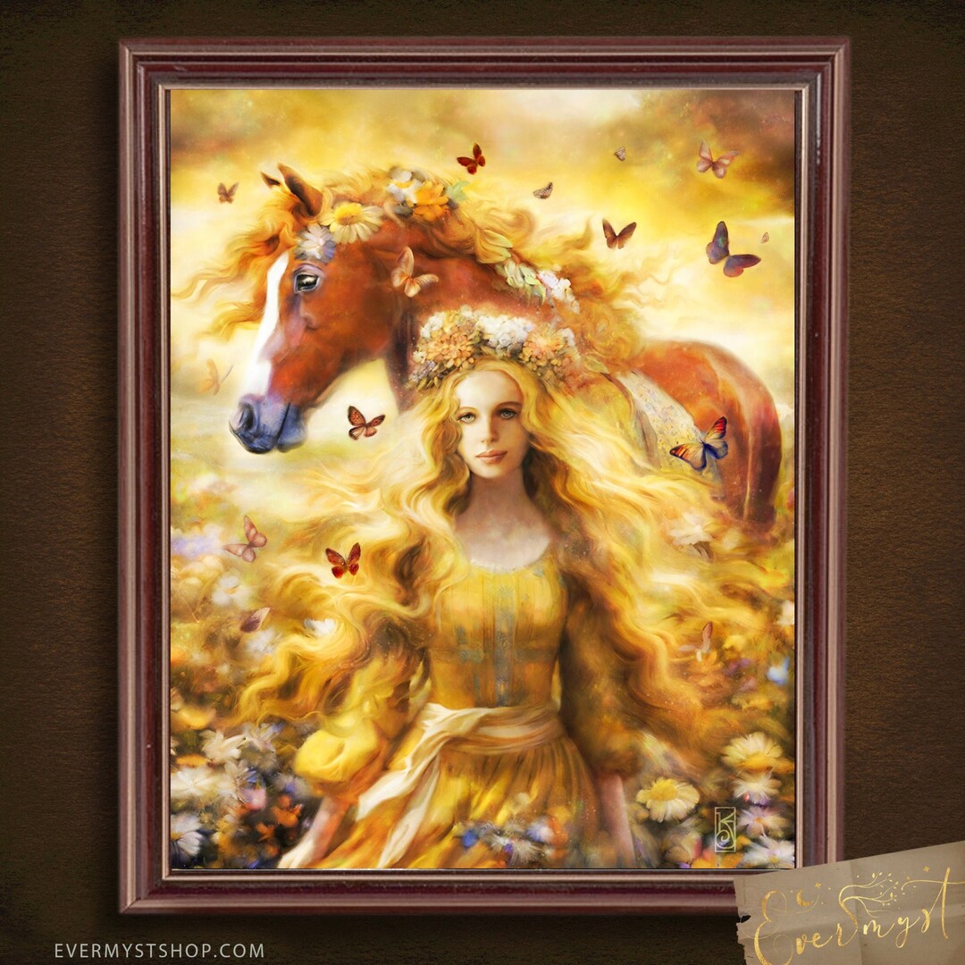 Midsummer Litha Mythic Goddess Art Print Aine Celtic Pagan Goddess of ...