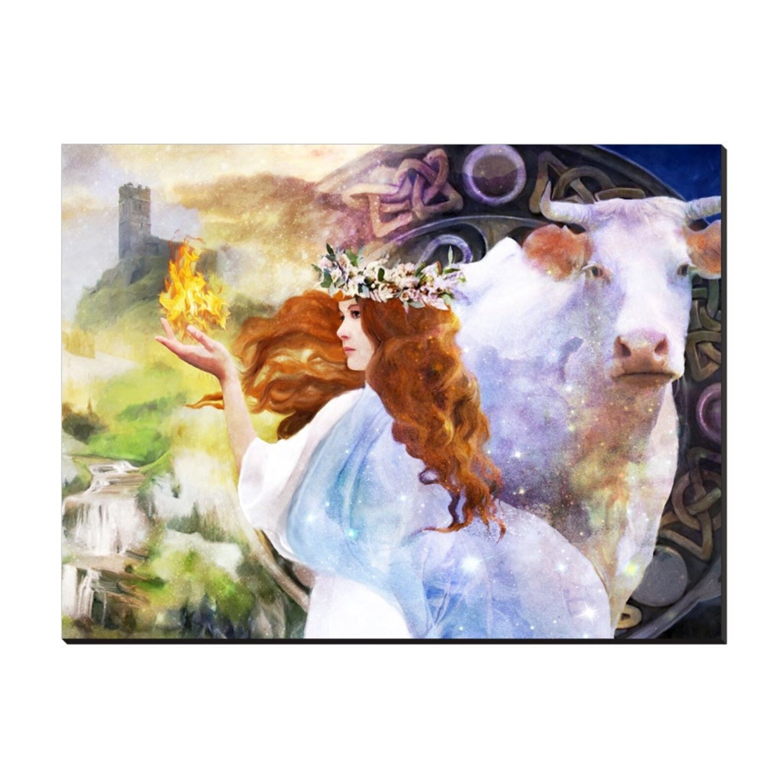 Brigid Painting Imbolc Art Brigid Goddess Art Pagan Wall - Etsy