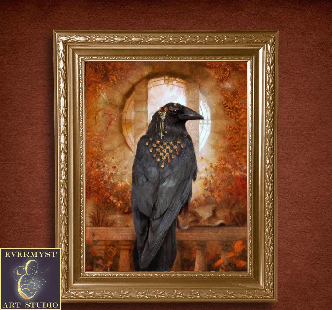Raven Painting Signed Art Print Fantasy Crow Canvas Artwork Etsy raven-painting-signed-art-print-fantasy-crow-canvas-artwork-etsy