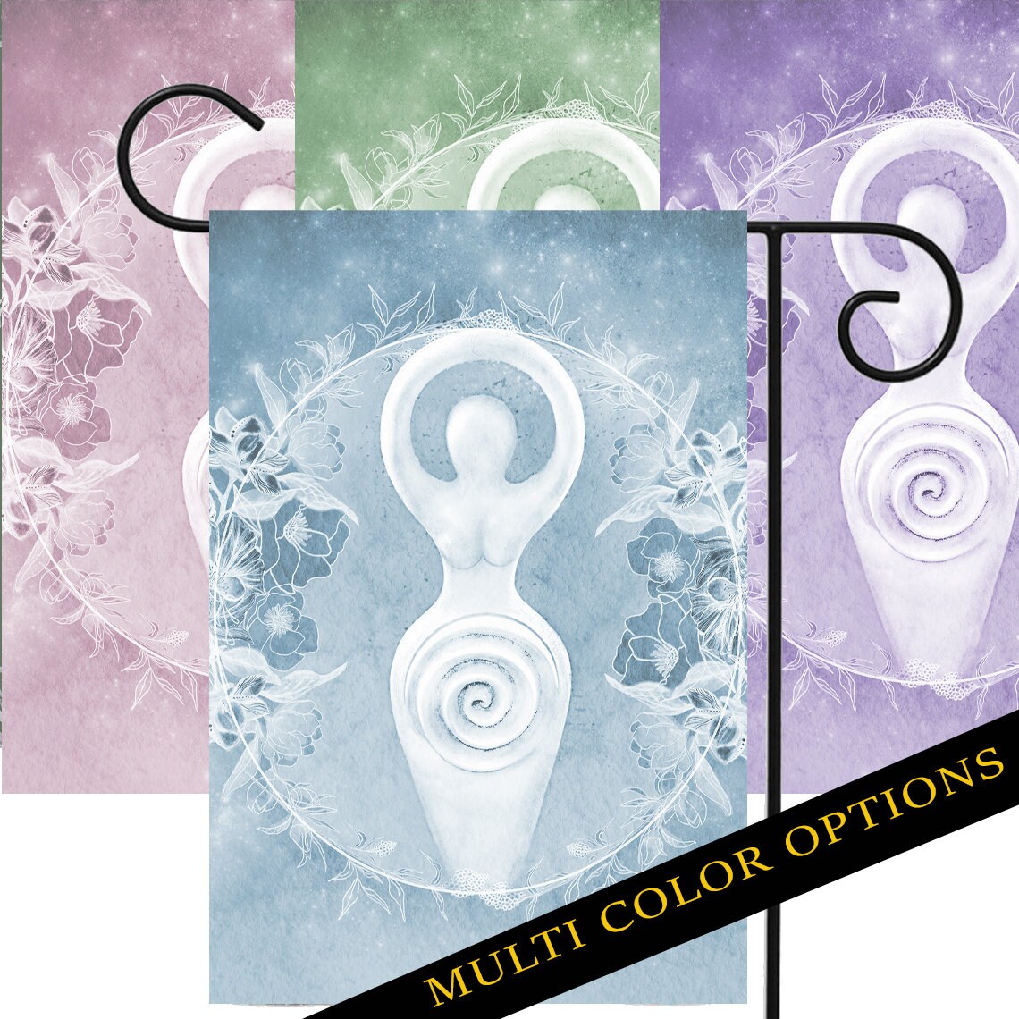 Wicca Garden Flag Goddess Flag Wicca Decor Witch Decor | Etsy