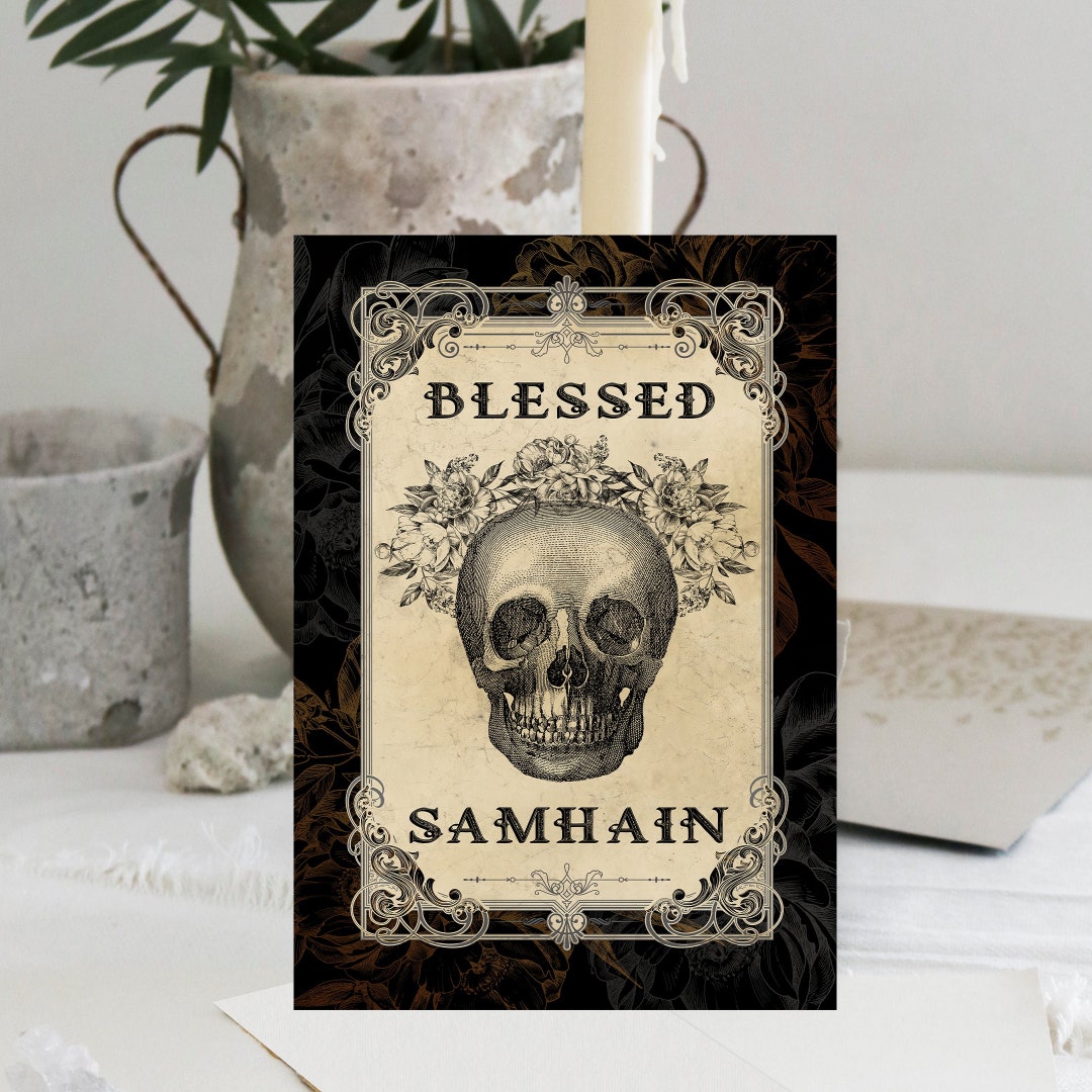 Blessed Samhain Greeting Card Stationary Witch Pagan Samhain Sabbat ...