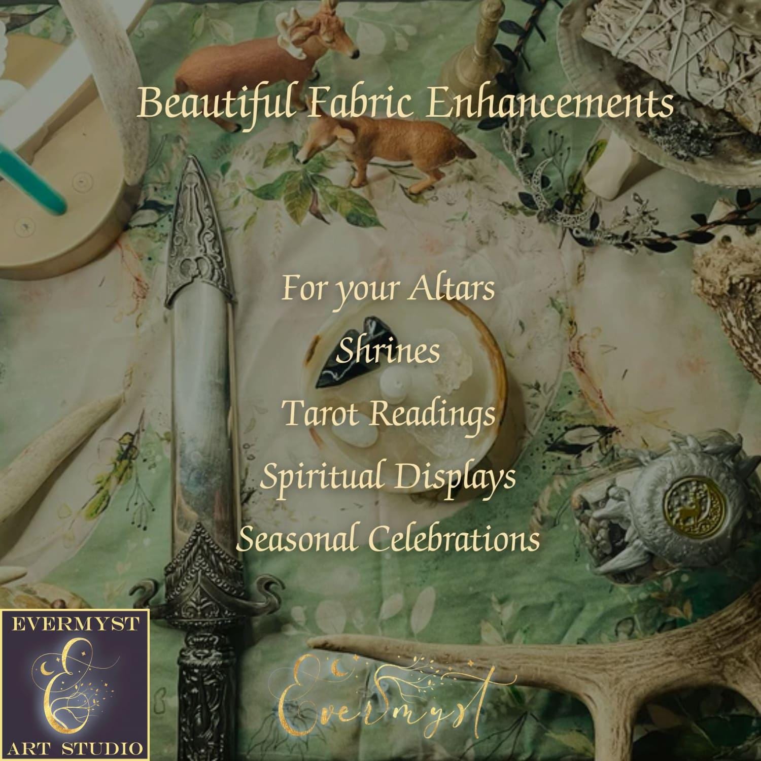 Celtic Hare Altar Cloth - Wiccan Pagan Decor With Rabbit Design - Etsy