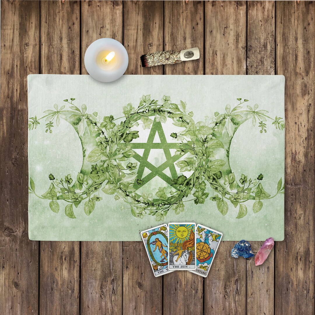 Leafy Green Pentacle Altar Cloth Witch Pagan Tarot Reading - Etsy