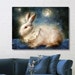 Fantasy Rabbit Art Print Moon Hare Mythic Fairy Tale Easter - Etsy