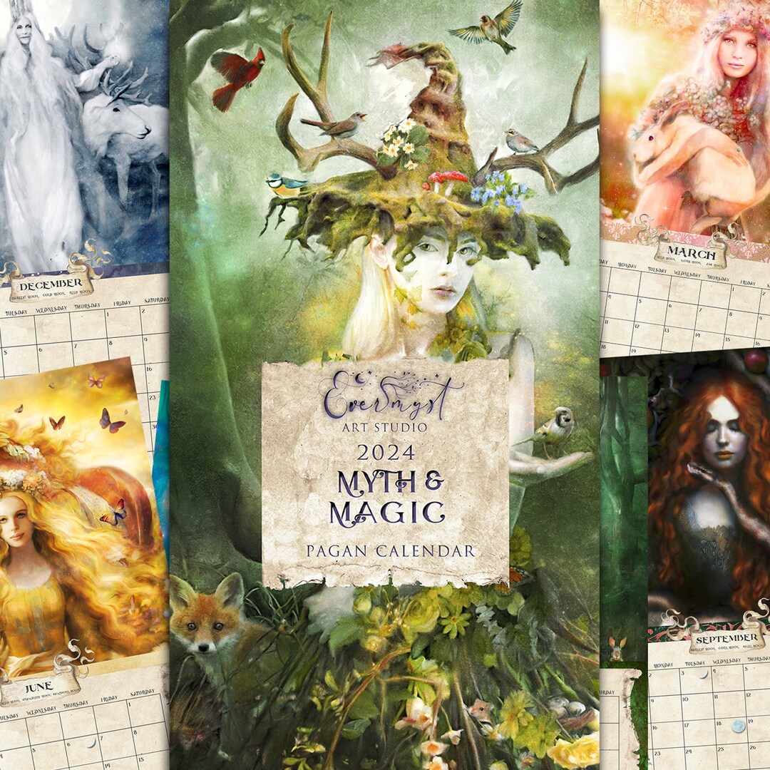 Myth Magic Goddess Calendar Pagan Wicca Witch Wheel of the Year ...