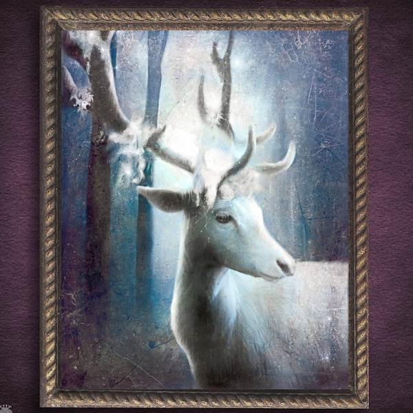 Fantasy Stag Art - Etsy