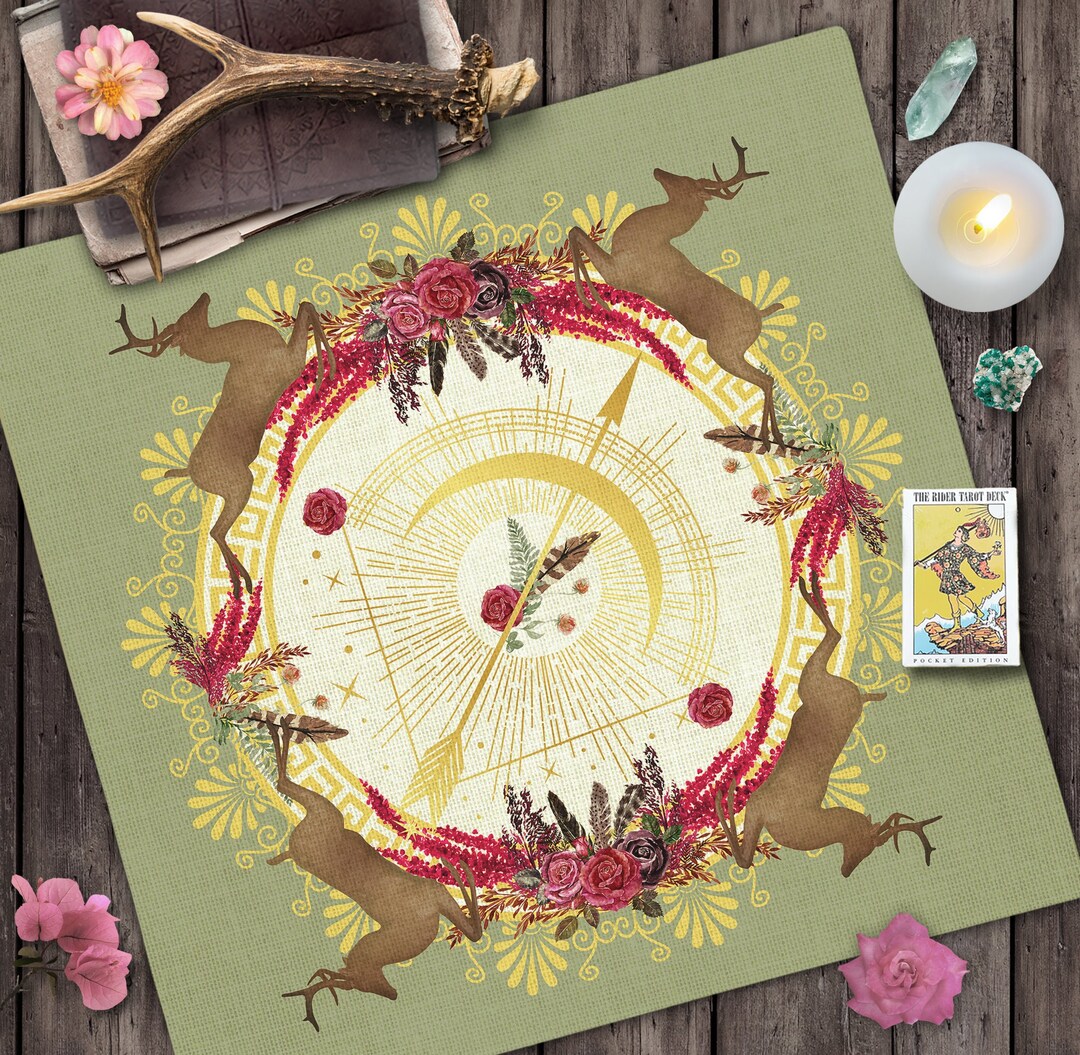 Goddess Artemis Altar Tarot Cloth Tarot Cloth Fall Autumn Equinox ...