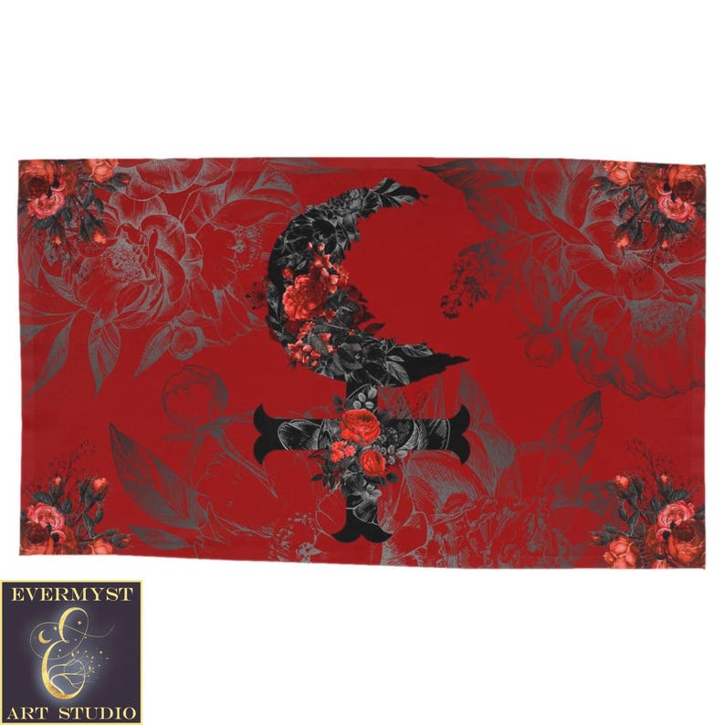 Altar Cloth Tarot Cloth Lilith Goddess Symbol Altar Decor - Etsy