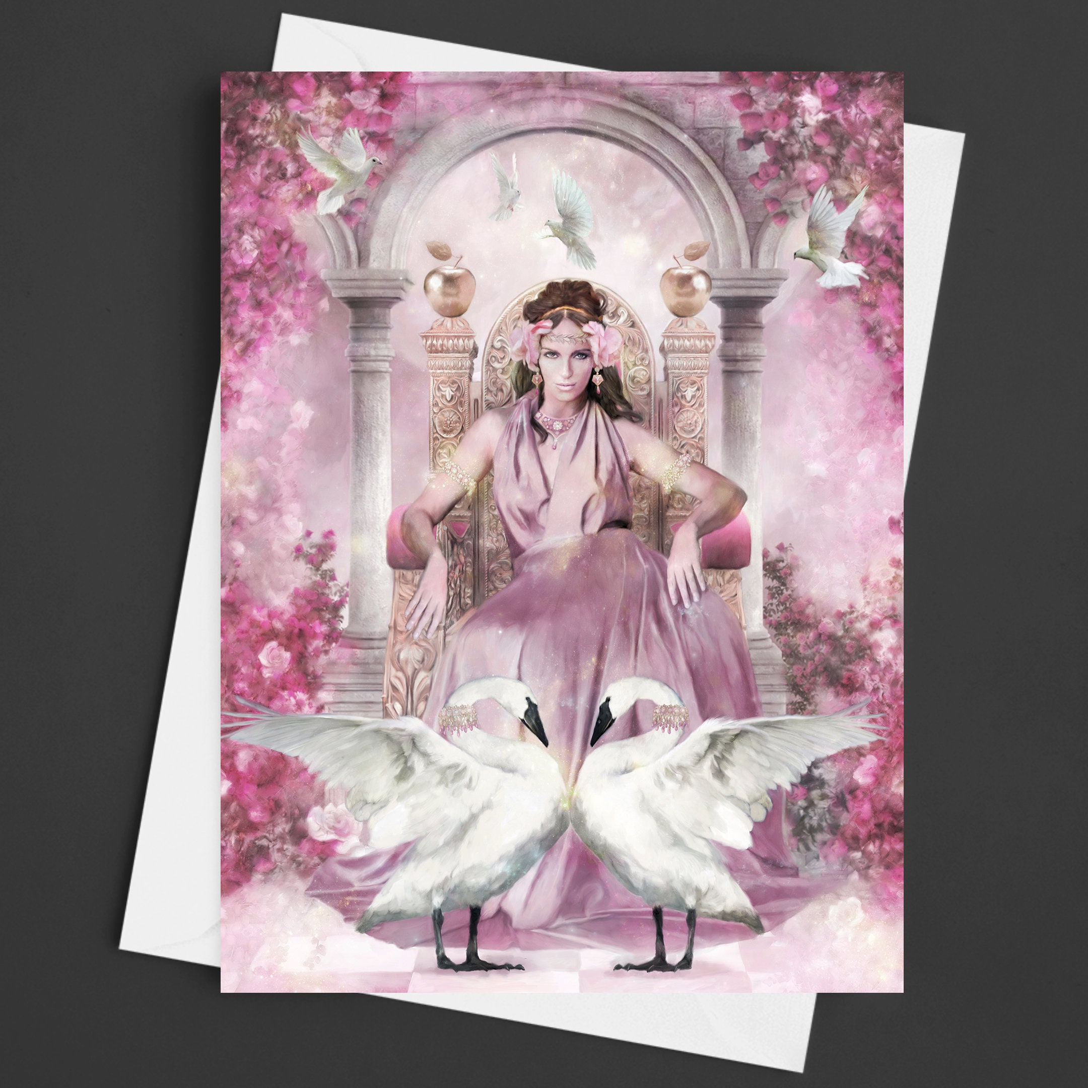 Goddess Card Goddess Note Cards Aphrodite Romantic Card - Etsy