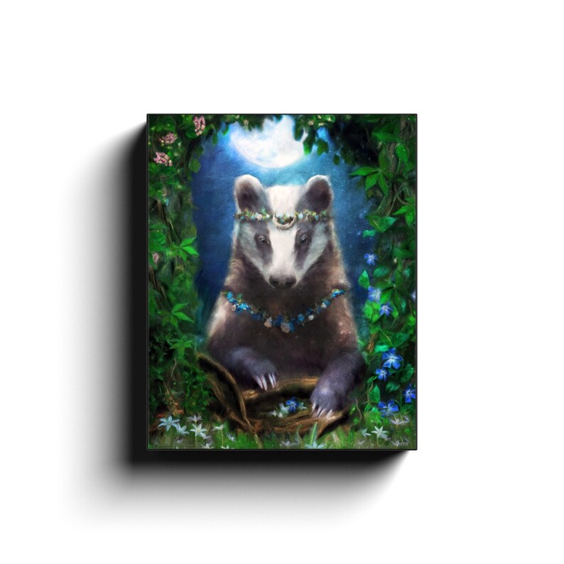 Fantasy Badger Art Canvas Art Spirit Animal Animal Totem - Etsy