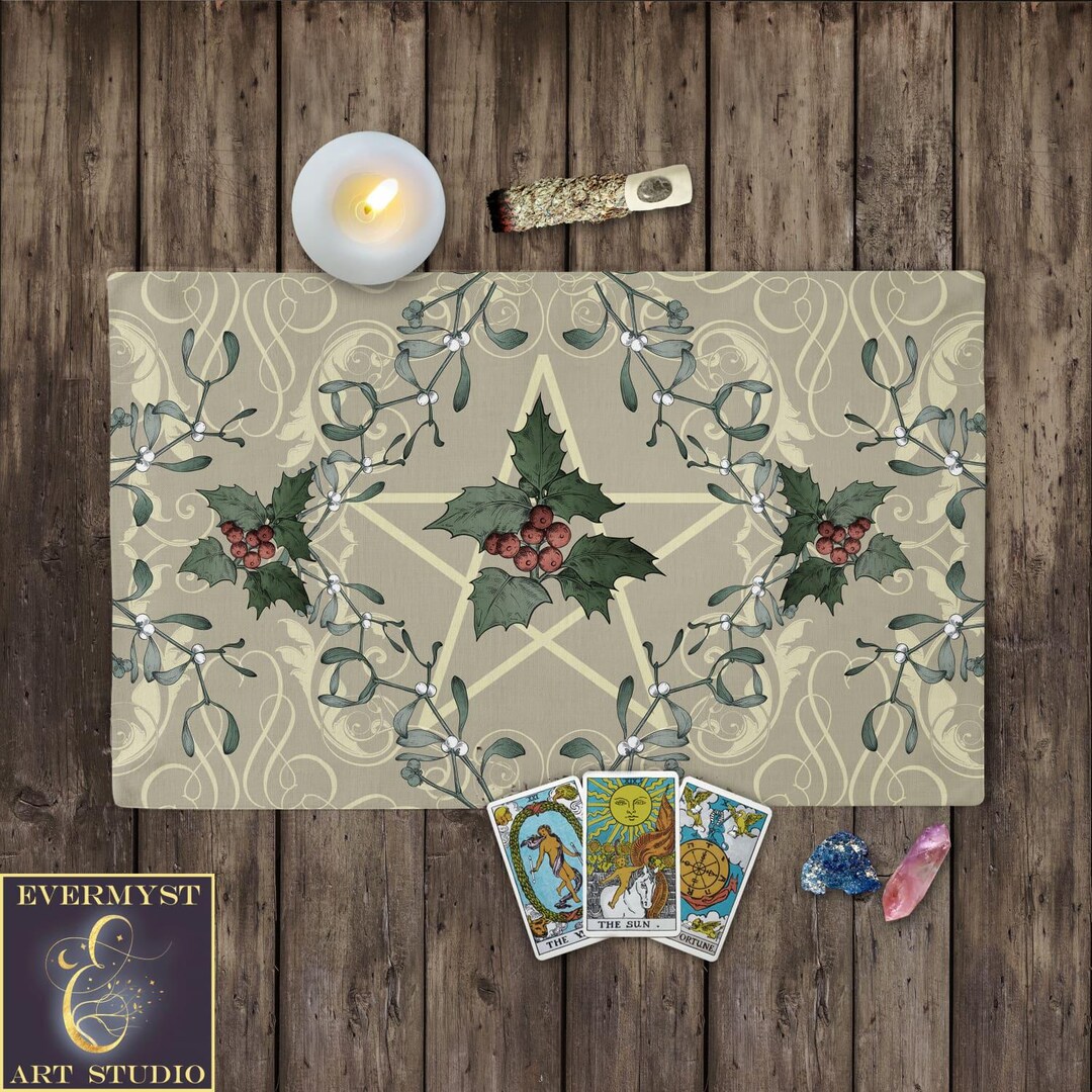 Antique Holly Yule Altar Cloth Rectangular - Etsy