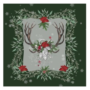 Yule Altar Cloth Tarot Reading Mat Winter Antlers Pagan Wicca Witch ...