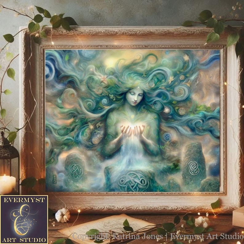 Danu Celtic Goddess Art Print, Creation Goddess Painting - Etsy