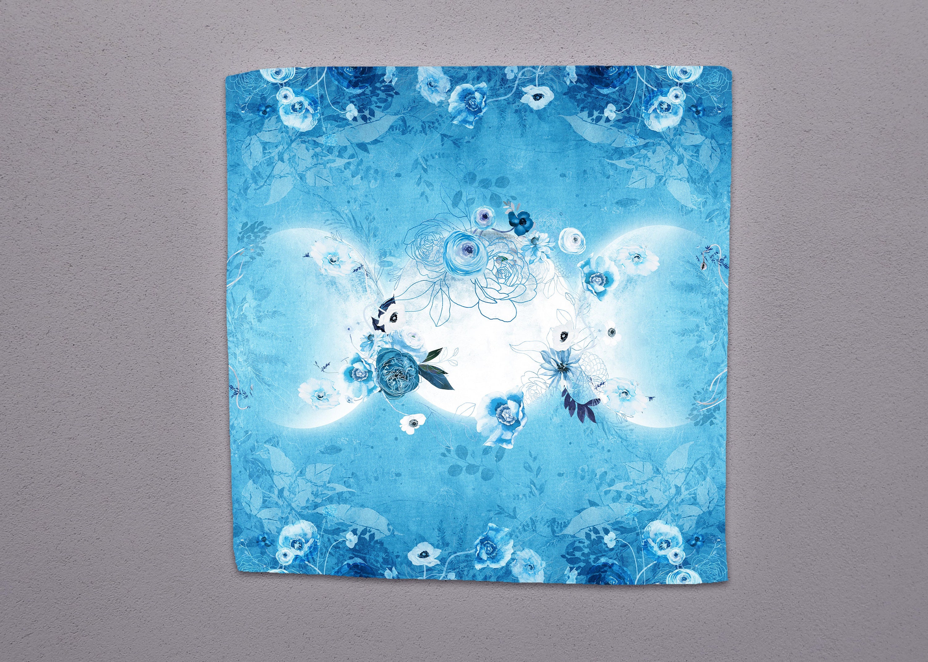 Altar Cloth Tarot Cloth Blue Moon Altar Cloth Triple Moon - Etsy