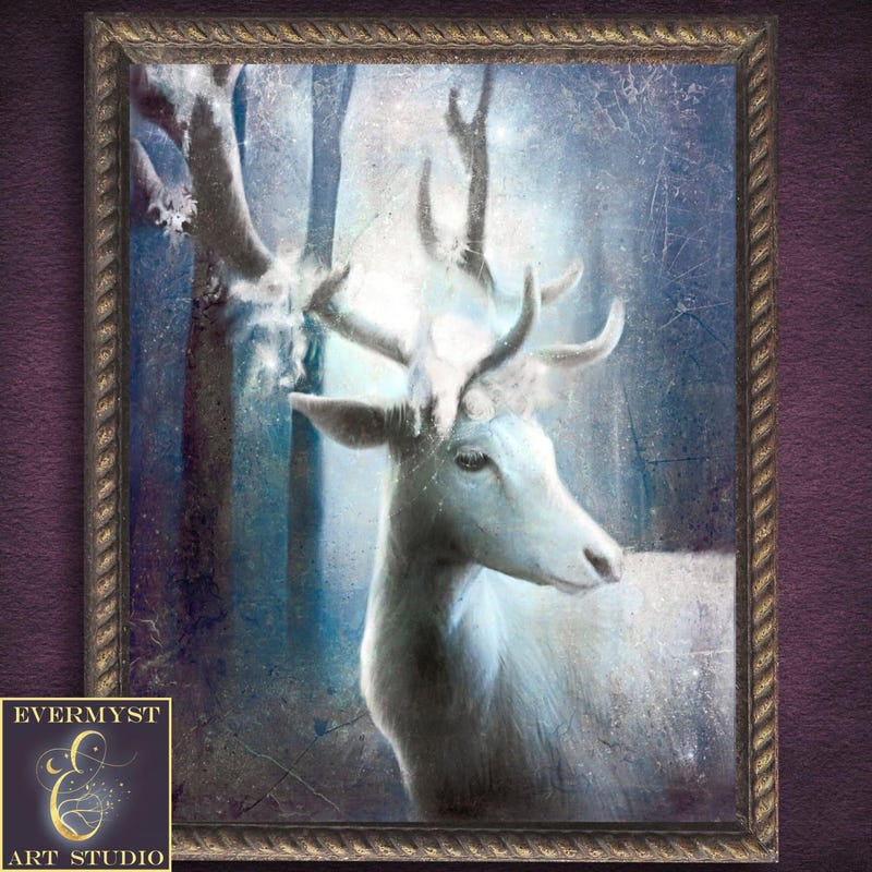 Fantasy Stag Art - Etsy