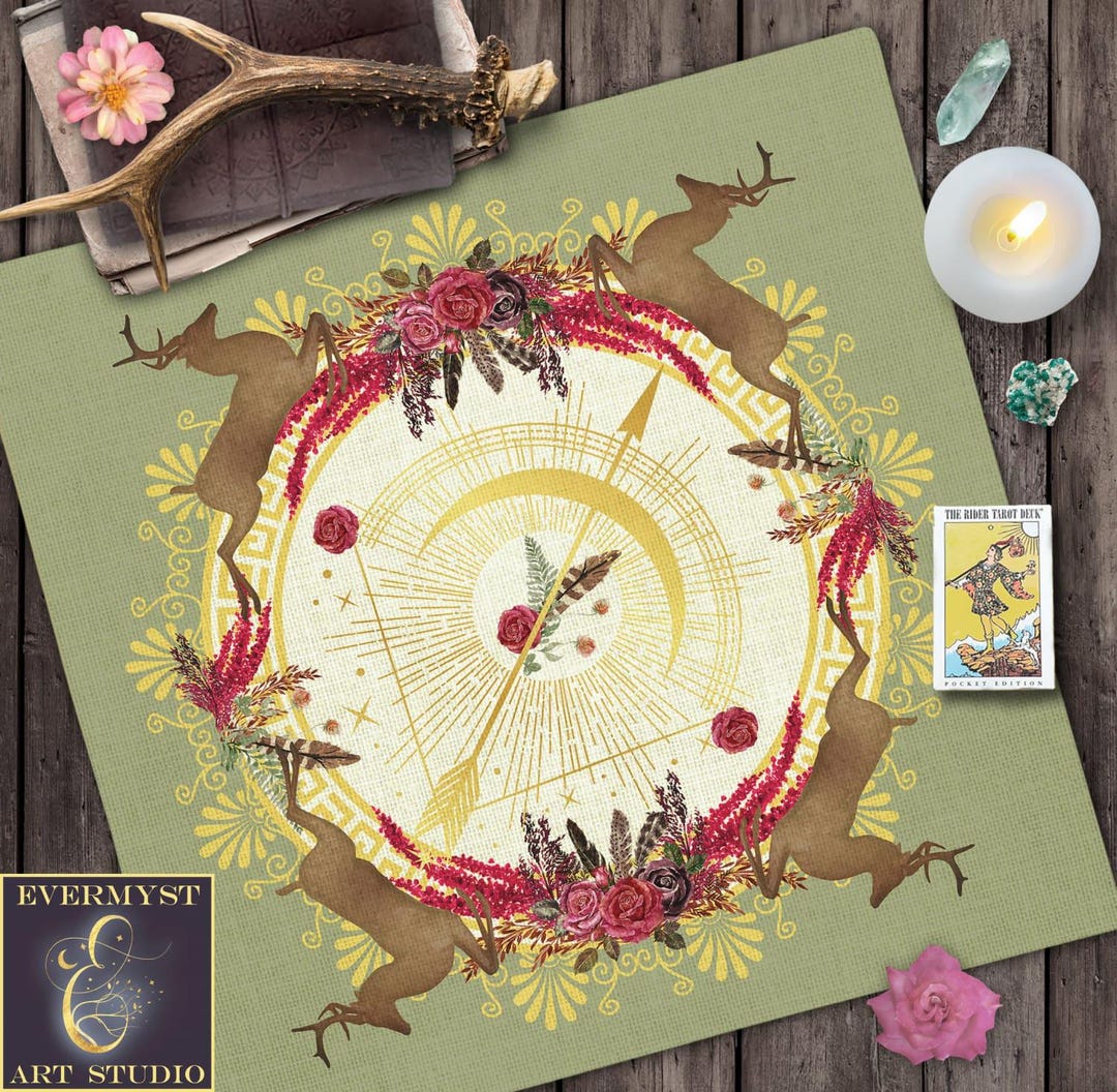 Goddess Artemis Altar Tarot Cloth Tarot Cloth Fall Autumn Equinox ...