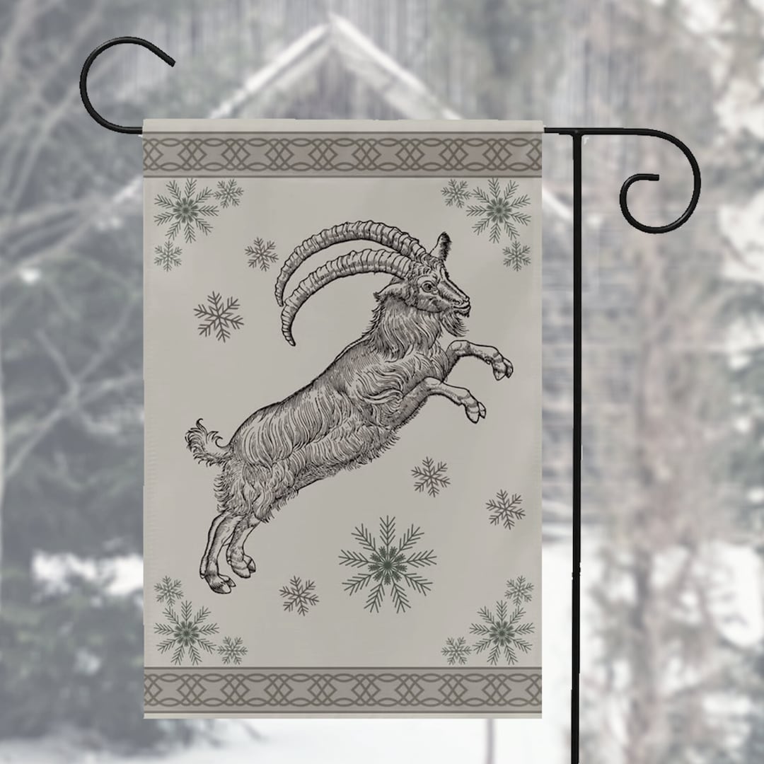 Yule Goat Garden Flag Whimsical Yule Julbock Banner Decoration - Etsy
