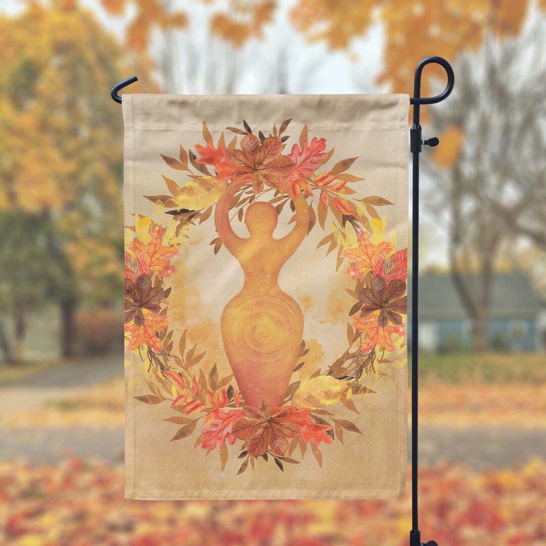 Pagan Goddess Garden Yard Flag Sign Banner Fall Autumn Samhain Wicca ...