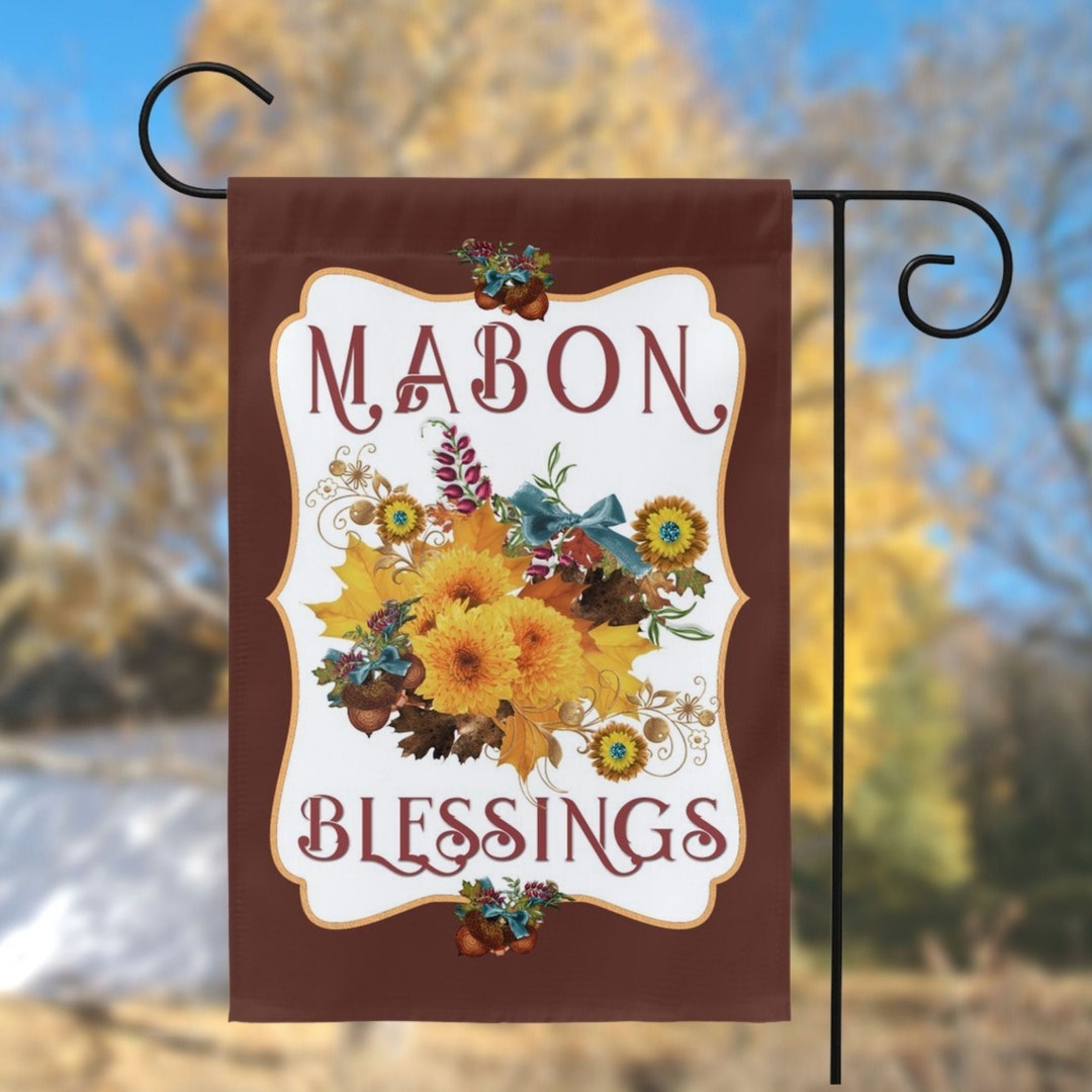 Mabon Garden Flag Fall Flowers Autumn Equinox Pagan Sabbat Yard ...
