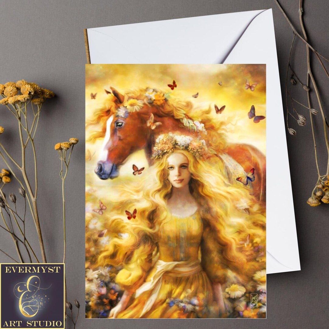 Litha Summer Solstice Celtic Goddess Greeting Card Stationary Set ...