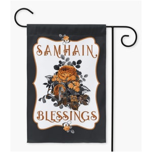 Samhain Garden Yard Flag Witch Wicca Pagan Fall Autumn Equinox Banner ...