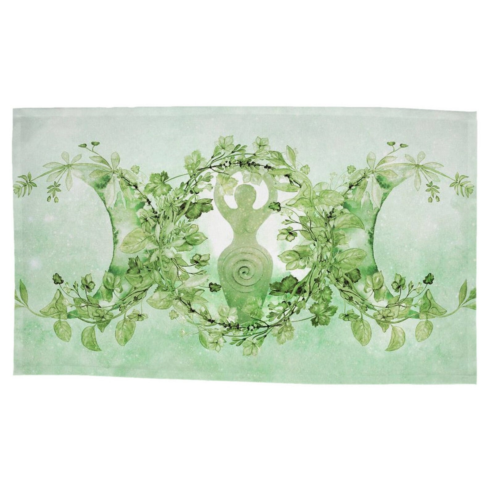 Green Goddess Altar Cloth Tarot Cloth Altar Cloth Wicca - Etsy