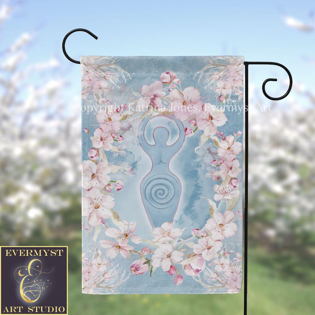 Goddess Spring Garden Flag - Goddess Witch Wicca Pagan Ostara ...